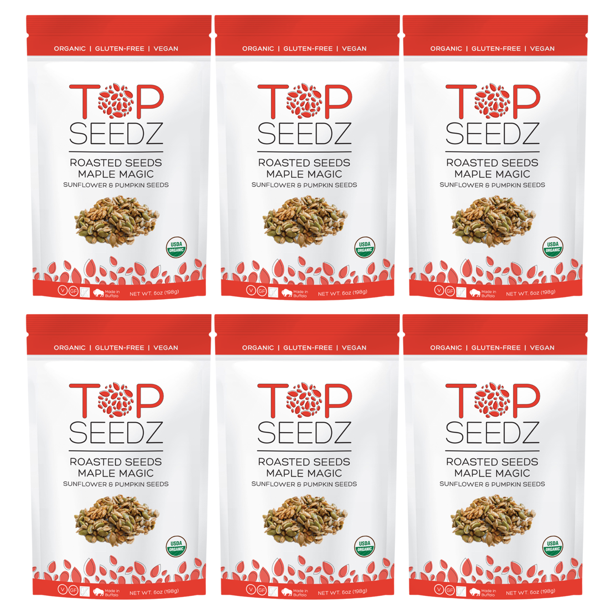 Maple Magic Roasted Seeds - 6 Pack – Top Seedz